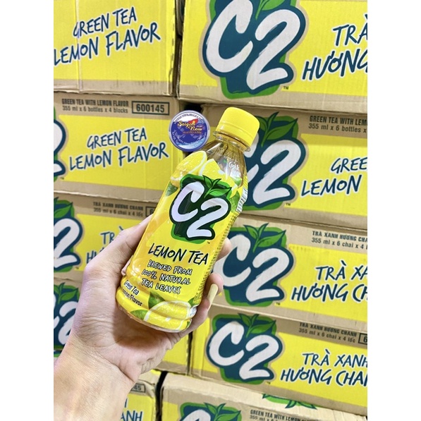 C2 Lemon Flavor Green Tea - Tra Xanh C2 360ml / 455ml (1Box 24 Bottle ...