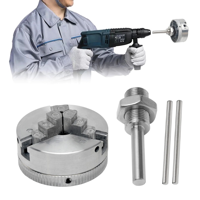 PCF* Compact 3-Jaw Chuck Self-centering Lathe Chuck Set for Electric ...