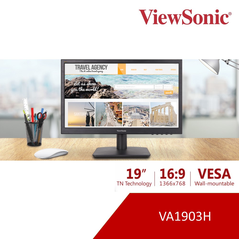 VIEWSONIC VA1903-H - 18.5" /TN /60MHZ/5MS/VGA+HDMI/VESA MONITOR VA1903 ...