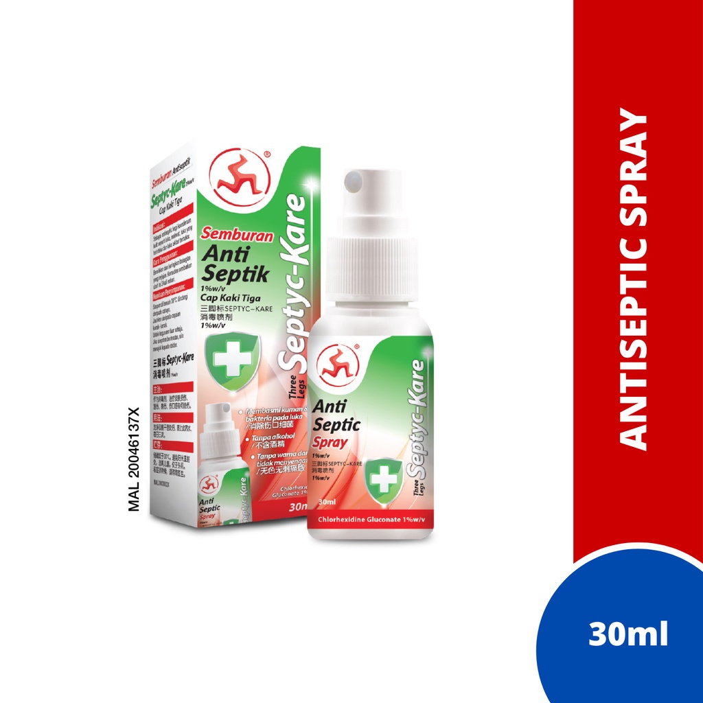Three Legs Septyc-Kare Antiseptic Spray (30ml) | Shopee Malaysia