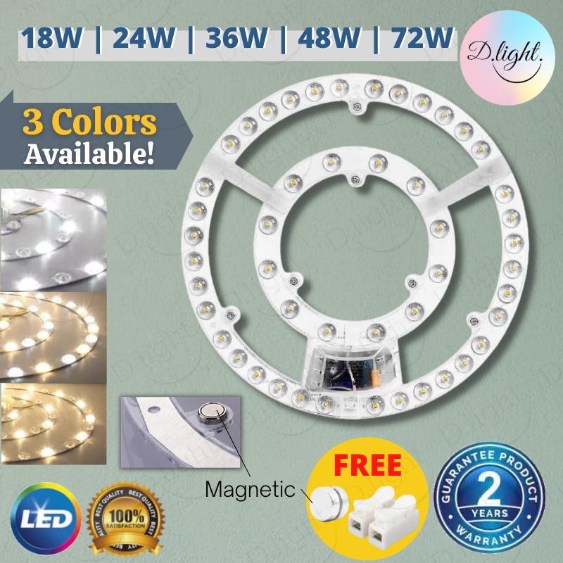 18W/24W/36W/48W/72W ROUND LED MODULE LIGHT MAGNETIC CEILING LIGHT LAMP LAMPU SILING BULAT ...