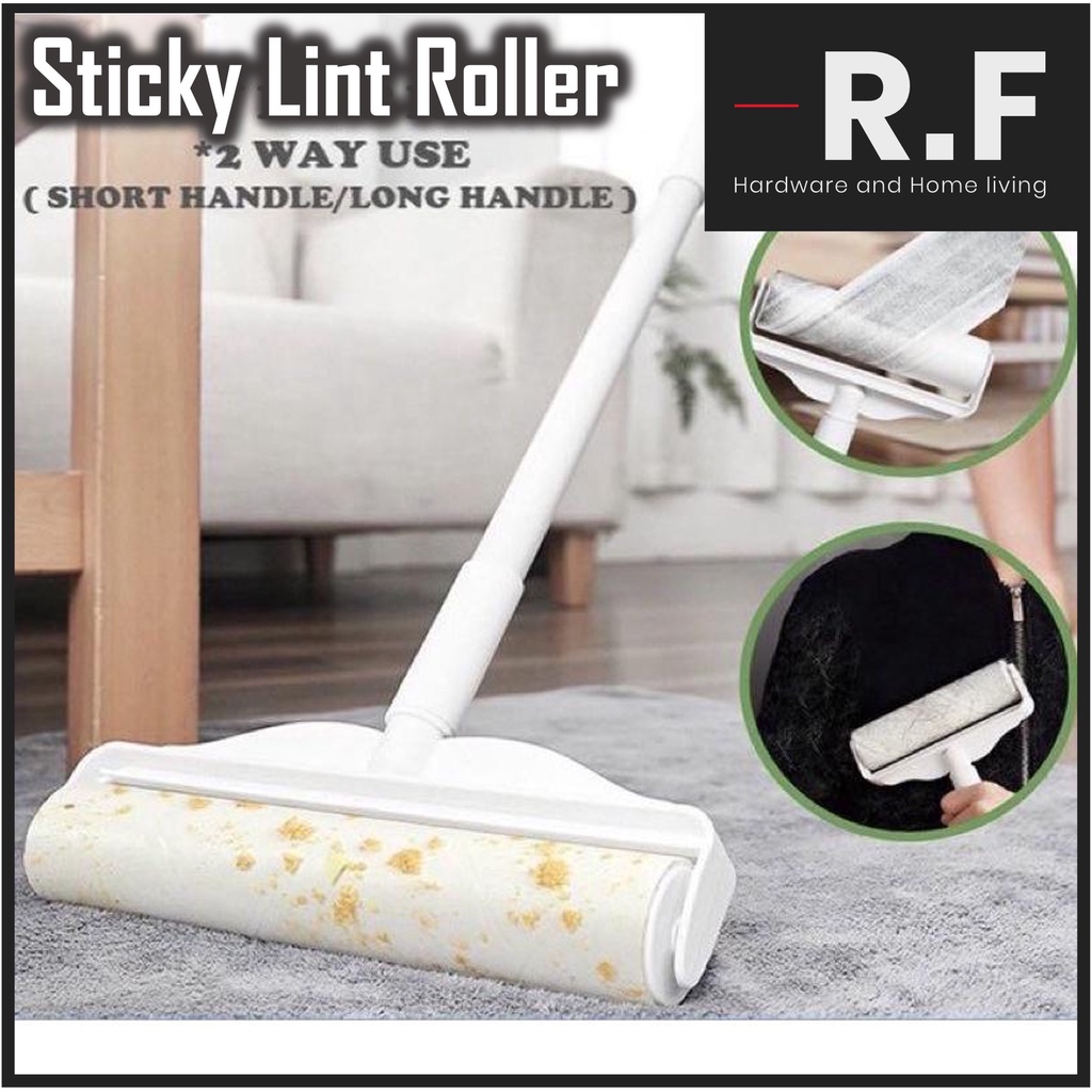 Sticky Lint Roller Detachable Dust Hair Pet Fur Remover Bulu Baju ...