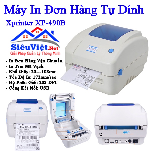 Order Printer, Barcode Label Printer Xprinter XP-490B | Shopee Malaysia