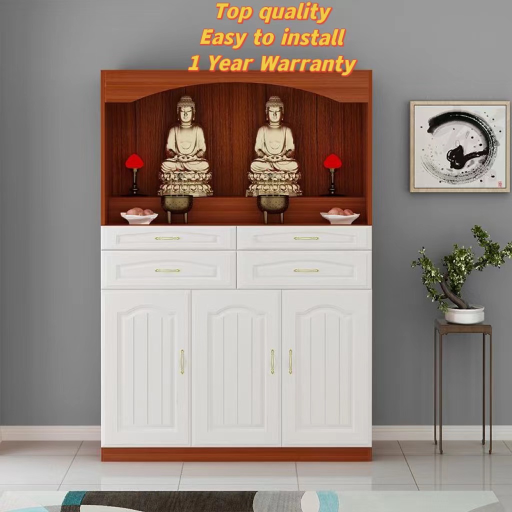 Buddhist altar cabinet with door God of Wealth God statue God table ...