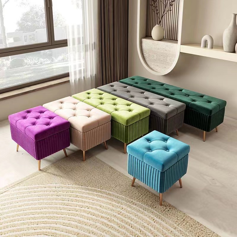 40-150CM Rectangular Sofa Stool Fashion Large Capacity With Storage ...
