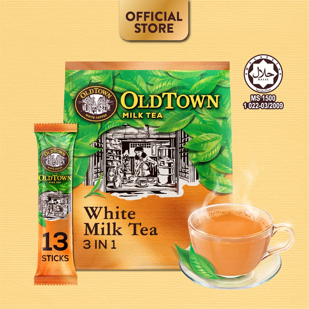 OLDTOWN Instant 3in1 Premix Milk Tea, White Milk Tea 13 Sticks [HALAL ...