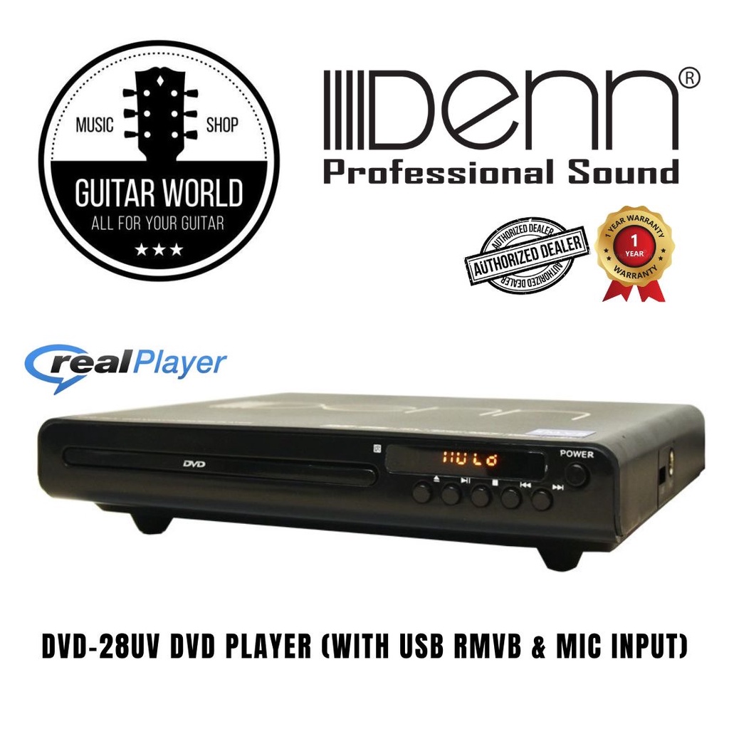 DENN DVD-28UV DVD Player (With USB RMVB & Mic Input) | Shopee Malaysia
