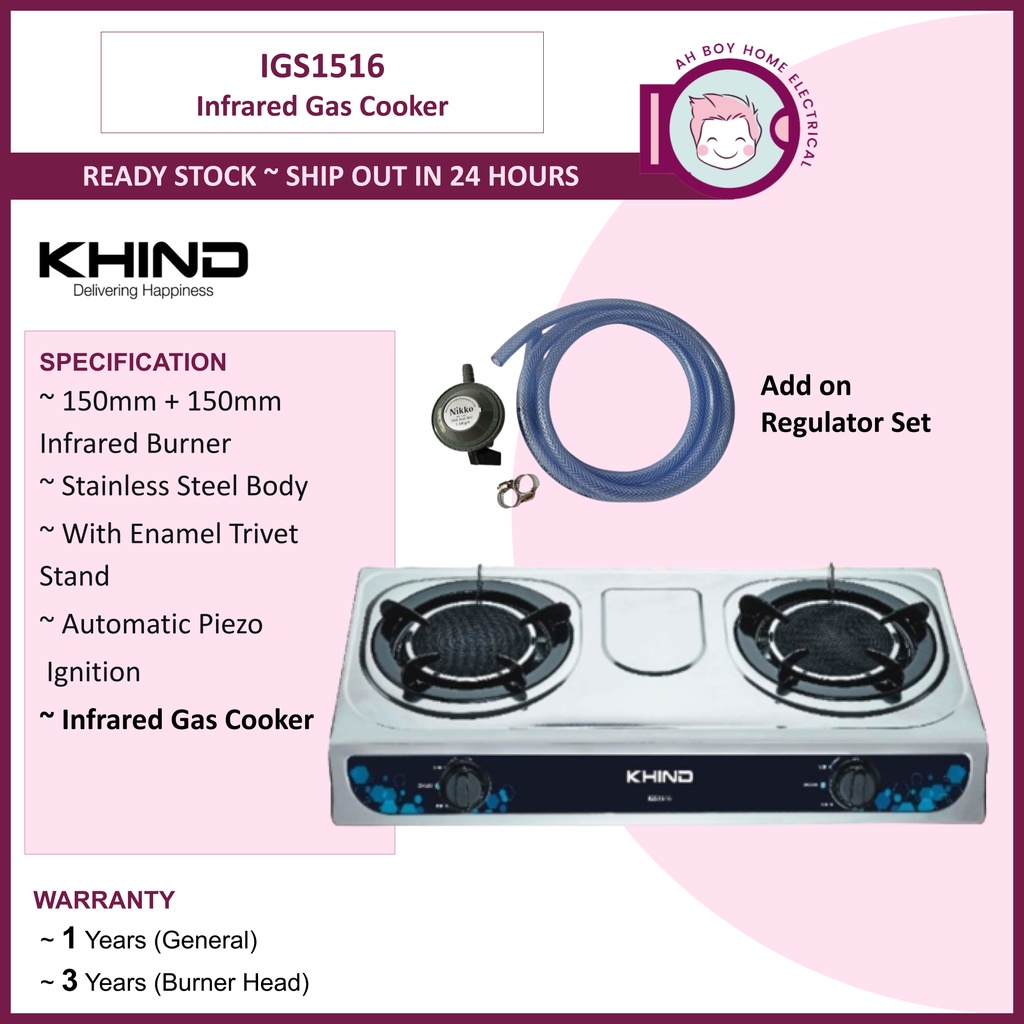 Khind Infrared Gas Cooker - IGS1516 | Shopee Malaysia