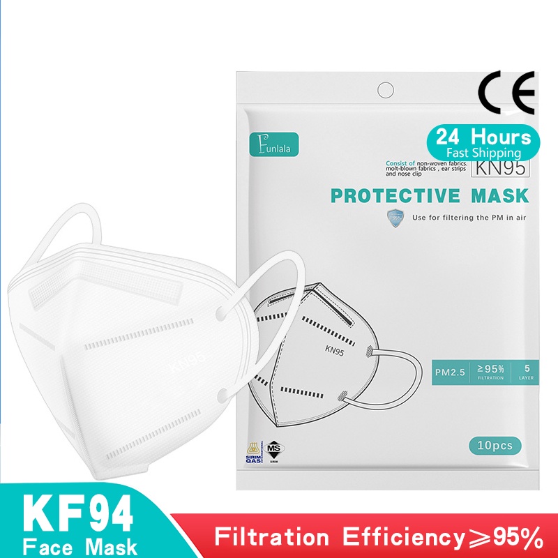 KN95 MASK FACEMASK 3D MASK fda approved black white 5layers Excellent ...