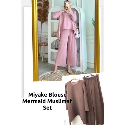 Miyake Blouse Mermaid Muslimah Set | Shopee Malaysia