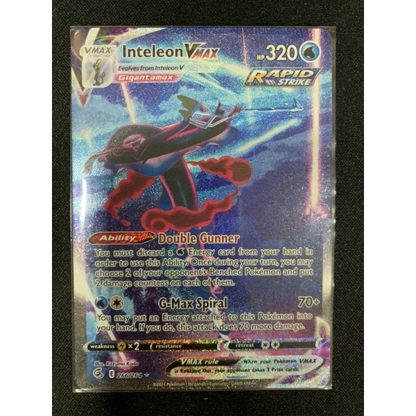 Pokemon TCG Inteleon VMAX - 266/264 - Alternate Art Secret Rare ...