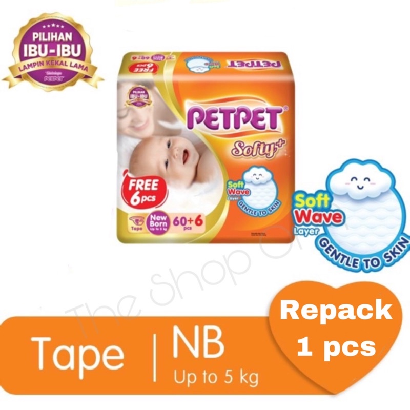 👶🏻1pcs Trial Pack PetPet Softy👶🏻Repack PEK PERCUBAAN TRIAL PACK TAPE ...