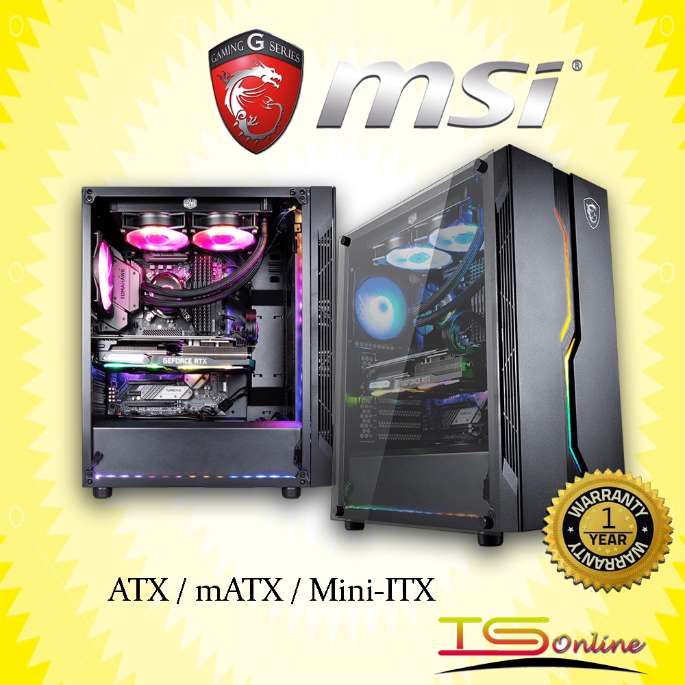 MSI MAG VAMPIRIC 010X / MAG VAMPIRIC 100R / MAG SHIELD 110A Mid Tower ...