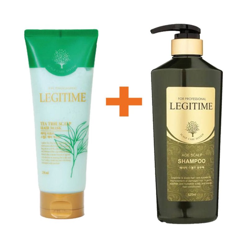 Legitime Tea Tree Scalp Hair Mask 230ml + Legitime Age Scalp Shampoo ...