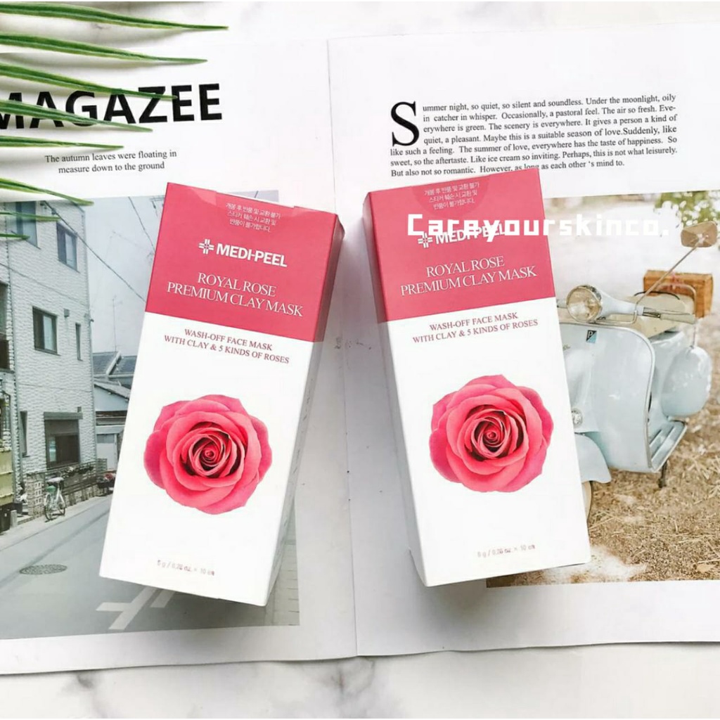 现货免运！Medipeel Royal Rose Premium Clay Mask 玫瑰小布丁泥膜 10入 | Shopee Malaysia
