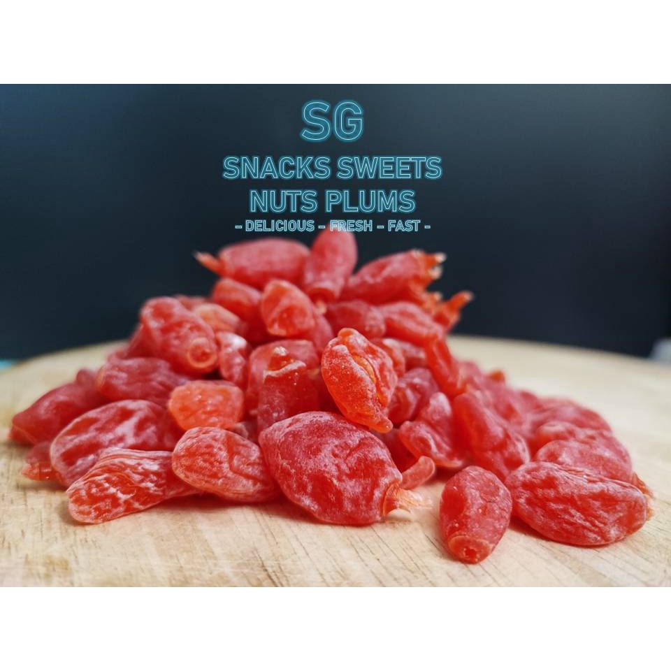 SG Red Melon Seeds Plum Prune 甜酸-瓜子梅 【HALAL】 Asam Manis Kuaci Boi Merah ...