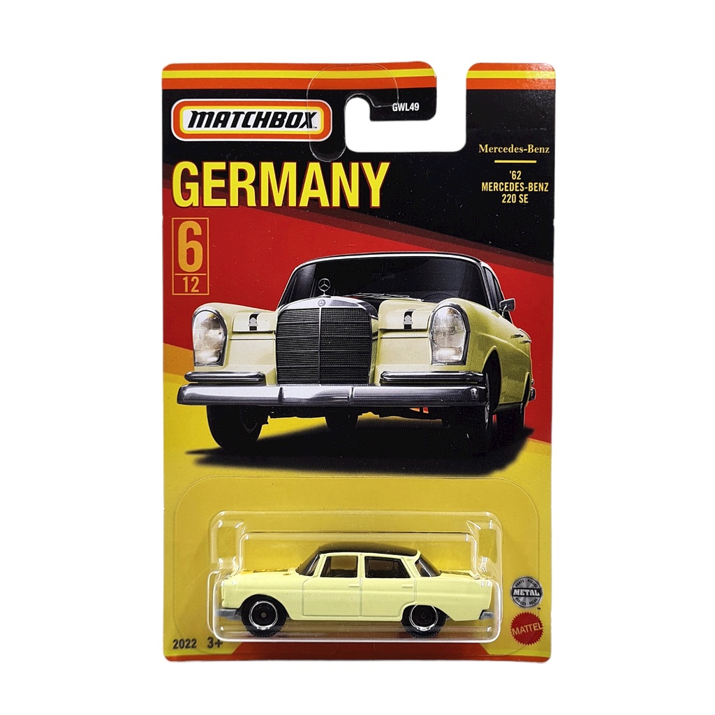 Matchbox 62 Mercedes Benz 220 SE Yellow - Germany Series | Shopee Malaysia