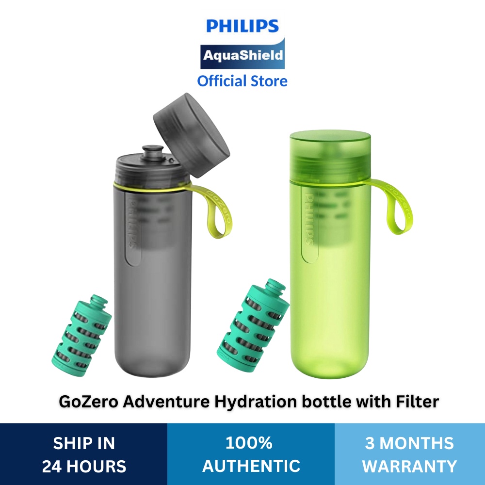 Philips GoZero Adventure Hydration Water Bottle c/w Filter (590ml ...