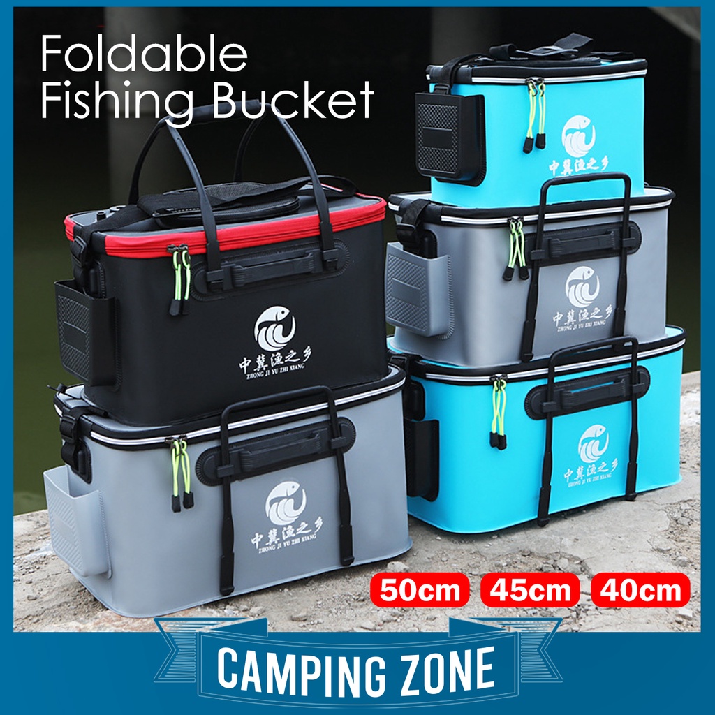 Fishing Bucket Kotak Pancing Foldable Fishing Box Pancing Murah Fishing ...