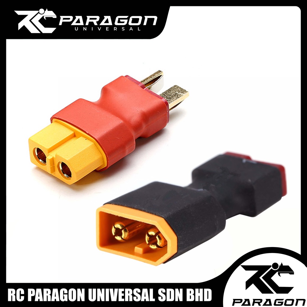 AMASS XT60 to T Connector Converter Adapter Male Female Plug for RC ...