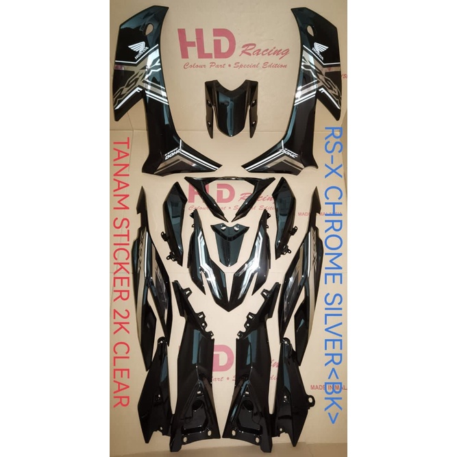 Coverset Cover Set (Sticker Tanam) (HLD Racing) honda rsx rs-x rsx 150 ...