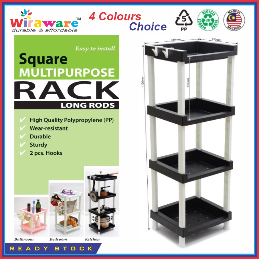 Multipurpose Storage Rack 2/3/4 Tiers/ Rak Barang Serbaguna / Rak ...