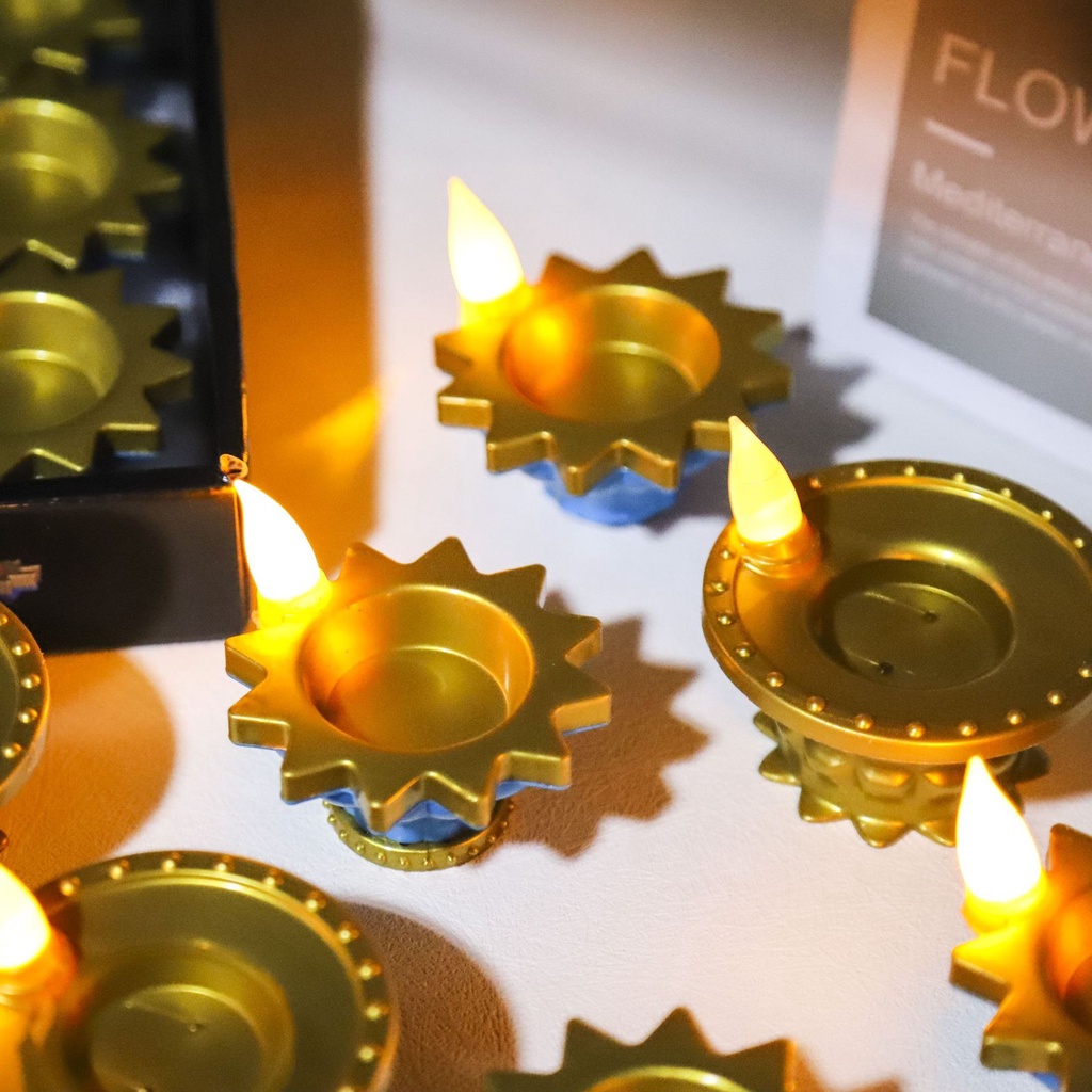 Deepavali Diyas Diwali Simulation LED Candle Lamp Deepavali Decorative ...