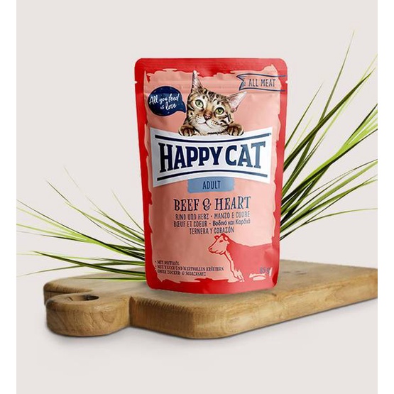 Happy Cat Pouch Wetfood Beef & Heart (85g) | Shopee Malaysia