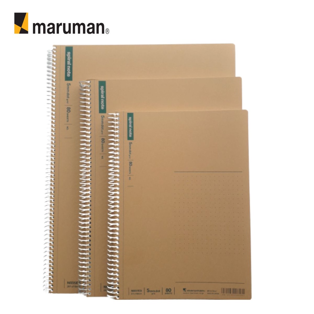 Maruman Spiral Note Basic 5MM Dot Grid (80 Sheets) | Shopee Malaysia