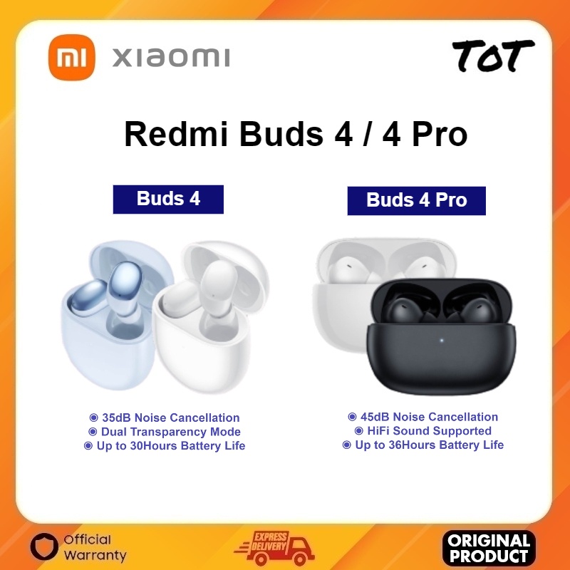 XIAOMI Redmi Buds 4 / Buds 4 Pro Triple Microphone AI Noise Cancelling ...