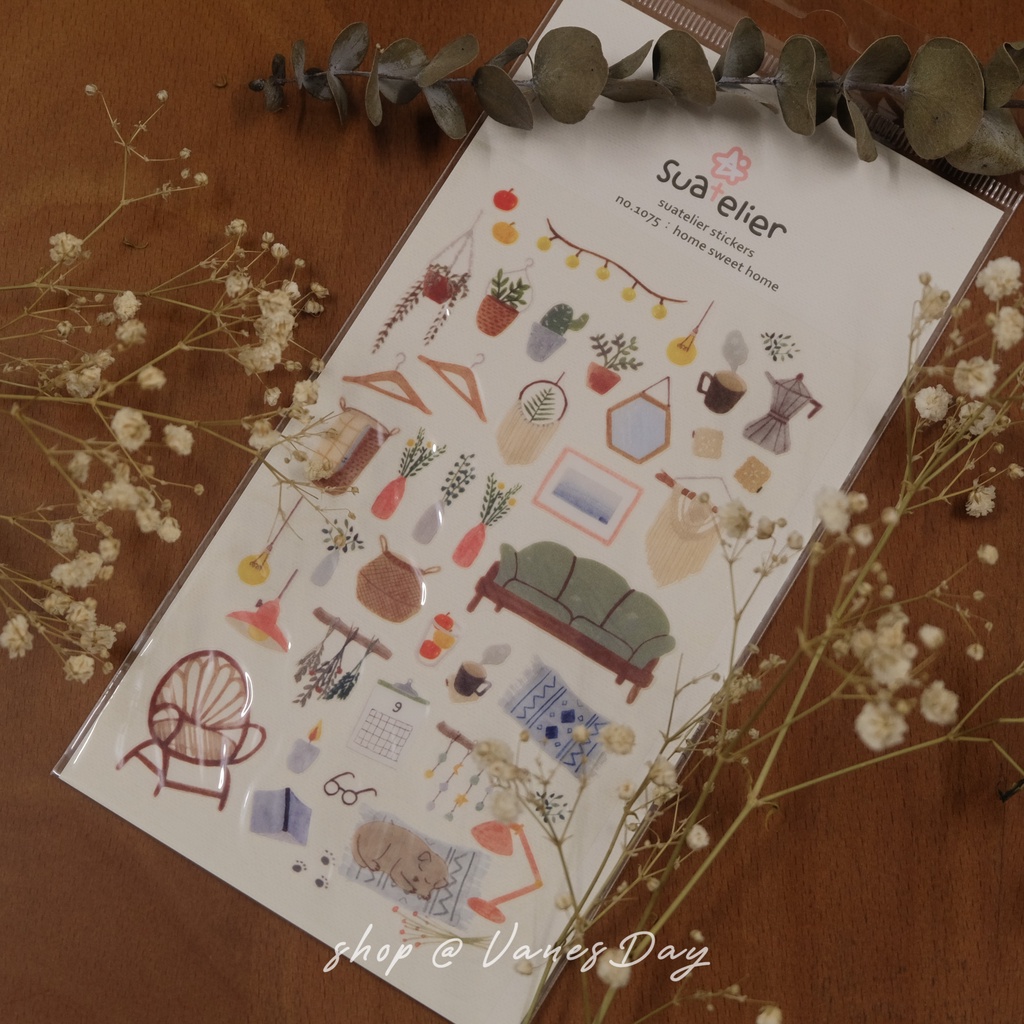 SUATELIER Stickers - no.1075: home sweet home (Stay At Home Sticker ...