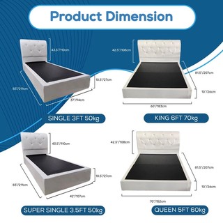 [Queen/King] Divan PVC Bed Frame Queen Divan PVC Bed Frame Queen Katil ...