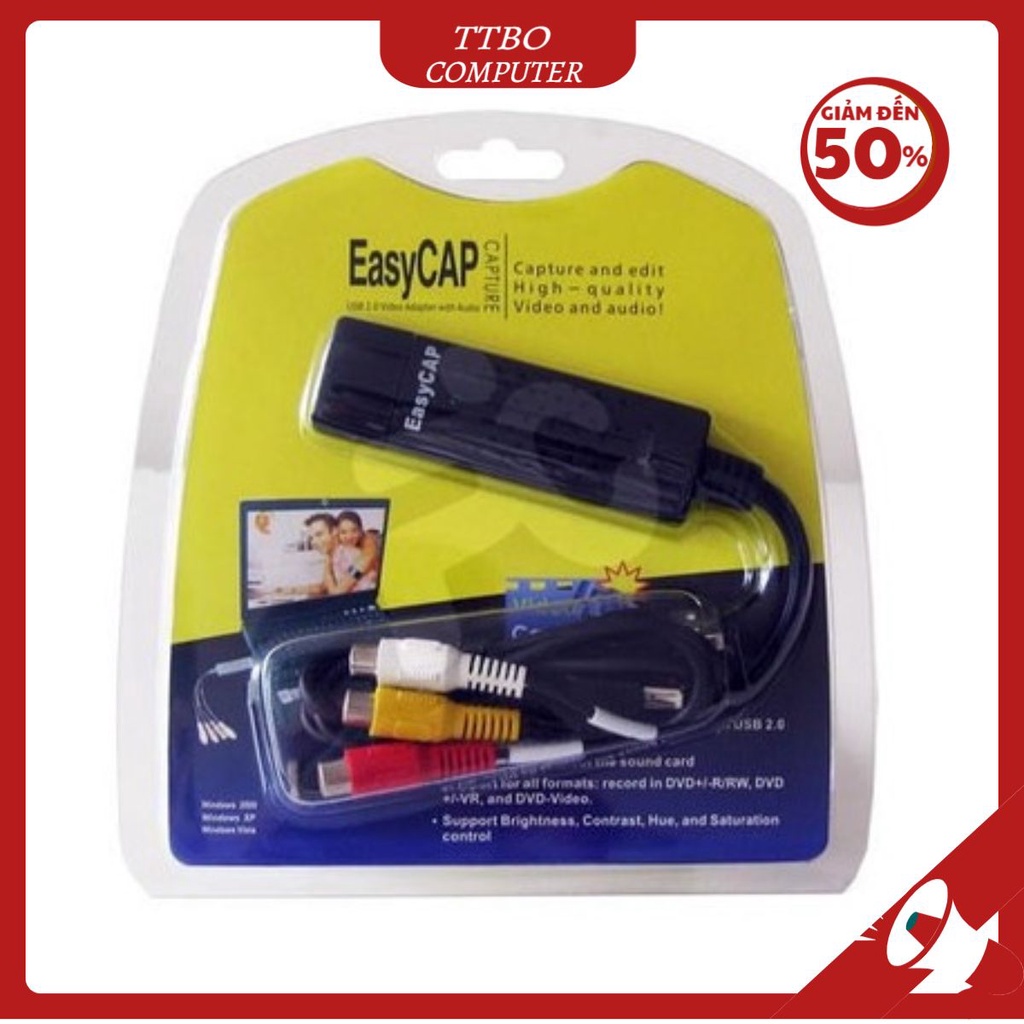 Easycap USB 2.0 Cable Record TV-VCD-DVD-Camera TTBO COMPUTER | Shopee ...