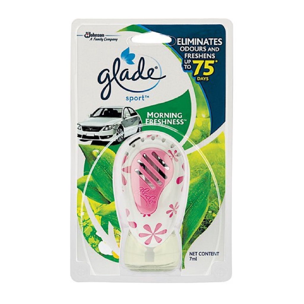 Glade Sport Car Air fragrances Starter Kit Morning Freshness (7ml ...