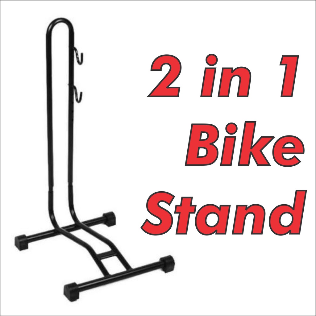 Cycling Bicycle L Stand 2 in 1 Basikal Parking Display With Hook ...