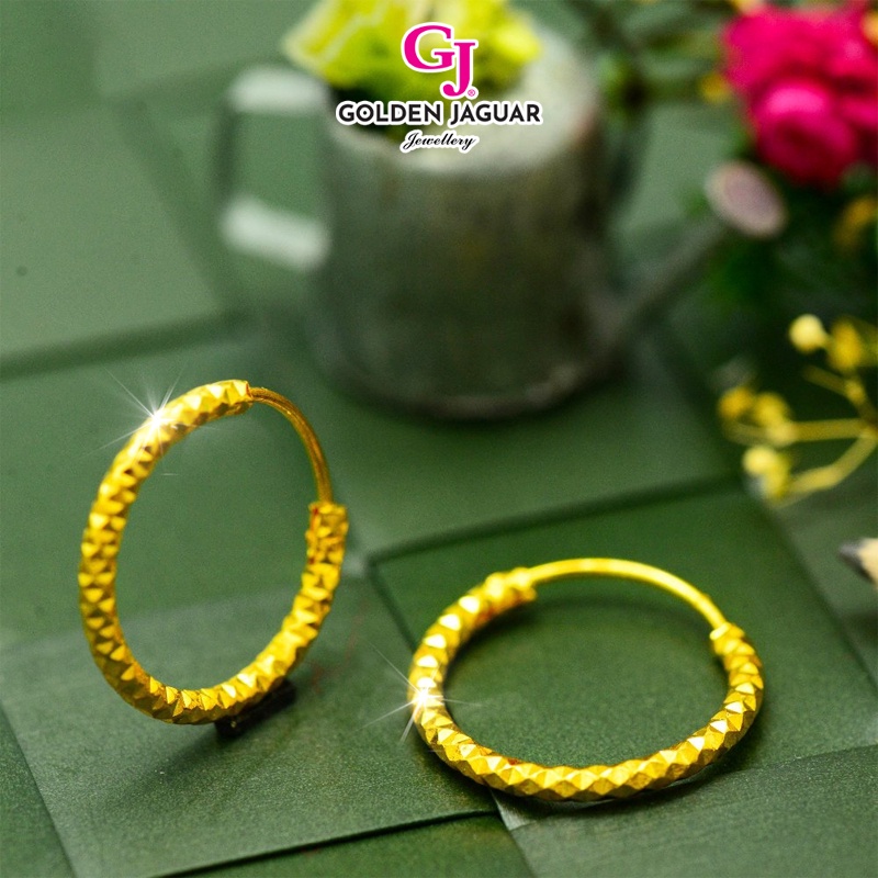 GJ Jewellery Emas Korea Emas Bangkok 24K Earring Bulat Kikir 62614 ...