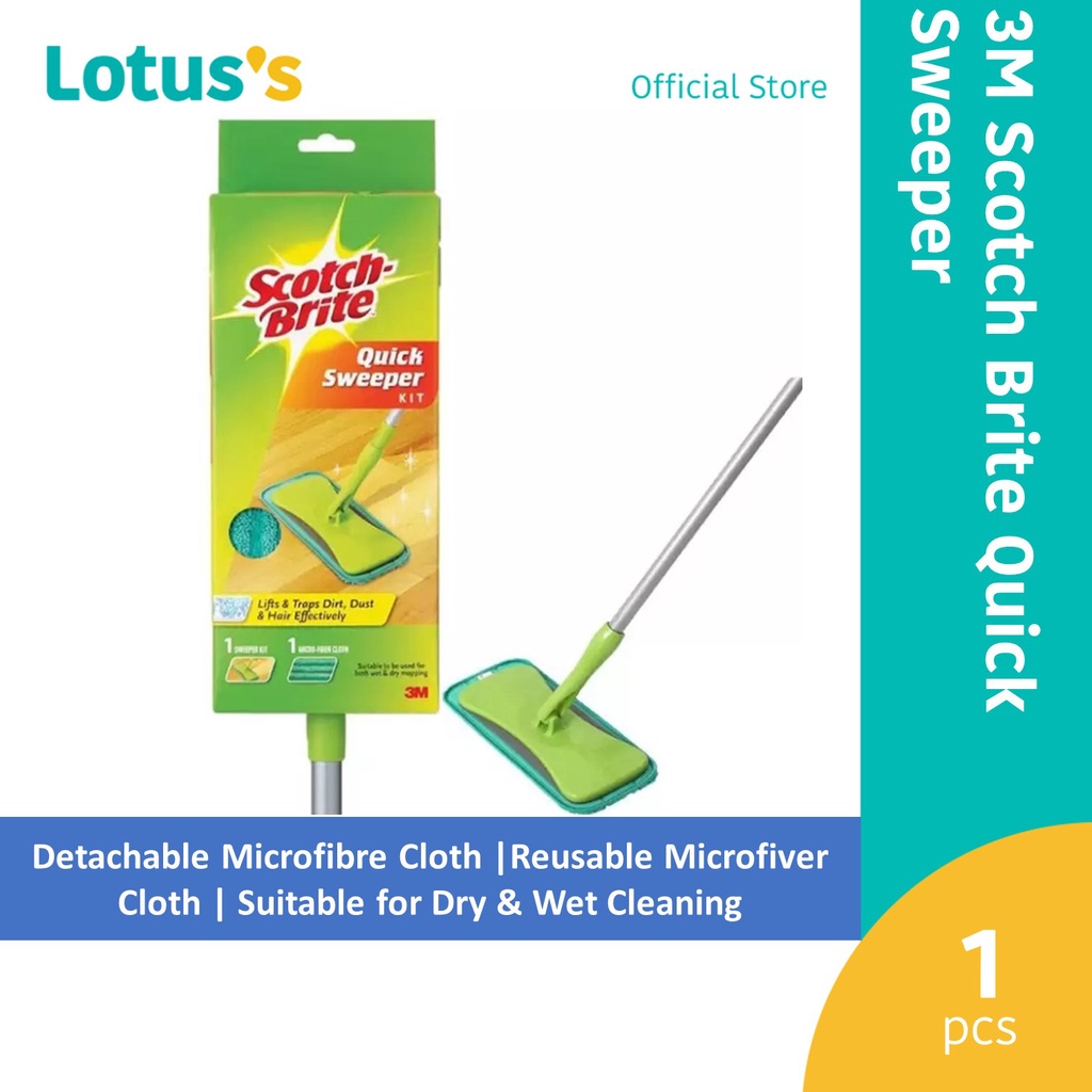 3M Scotch Brite Quick Sweeper - Reusable Microfiber Cleaning Dust ...