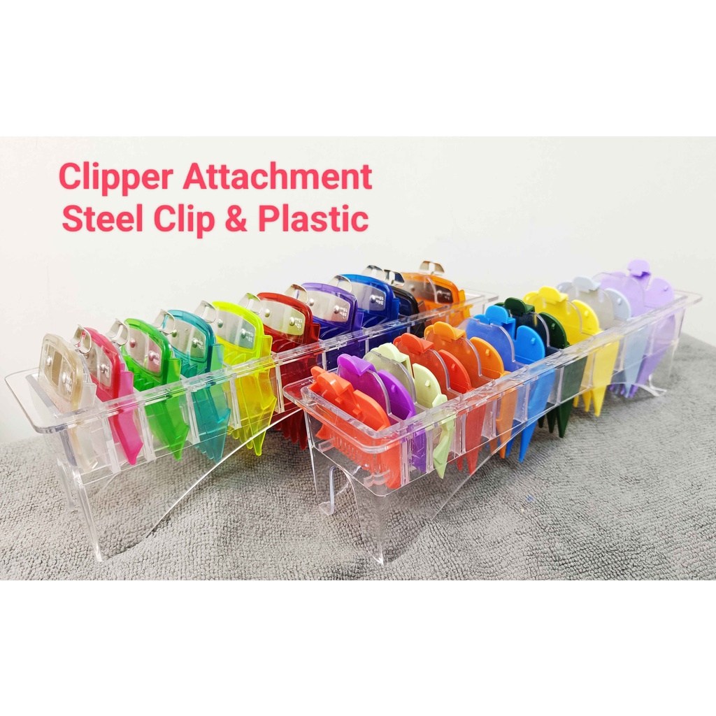 Colorful 10pcs Clipper Attachment Guide with Box | Shopee Malaysia