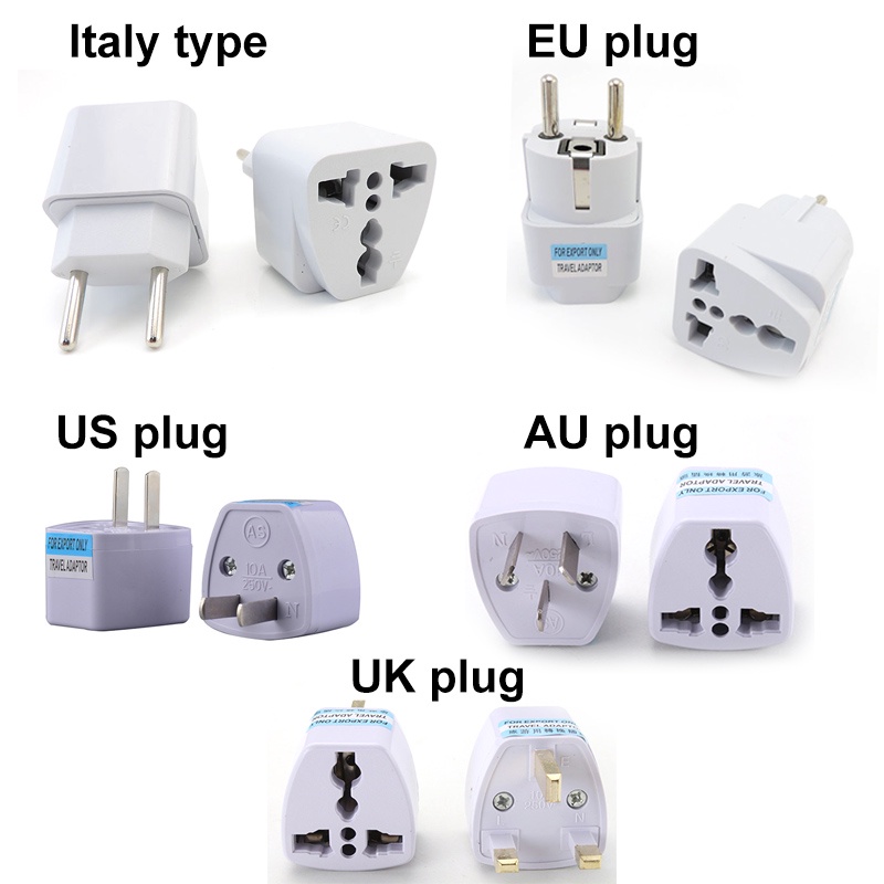 Universal US/UK/AU/itlay EU Plug Adapter USA To Euro Europe AC Power ...