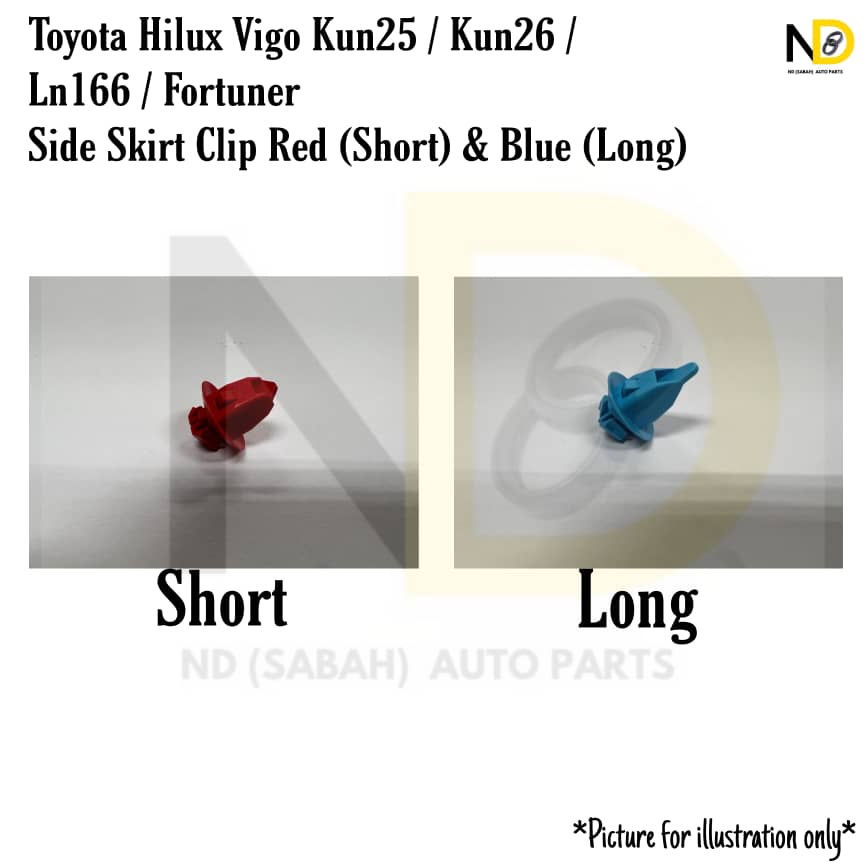 TOYOTA HILUX VIGO KUN25 / KUN26 / LN166 / FORTUNER SIDE SKIRT CLIP RED ...
