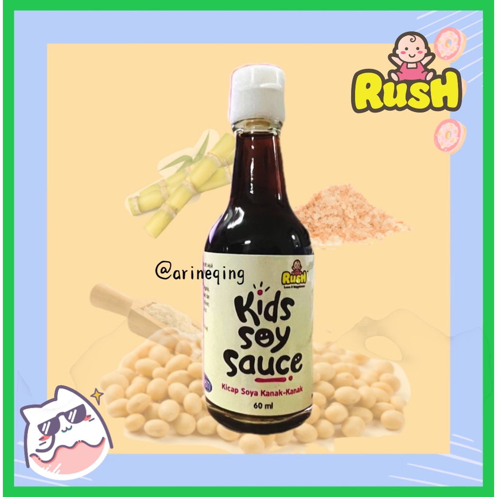 RUSH Kids Soy Sauce Organic Kicap Soya 12M+ Halal Jakim No Salt No ...