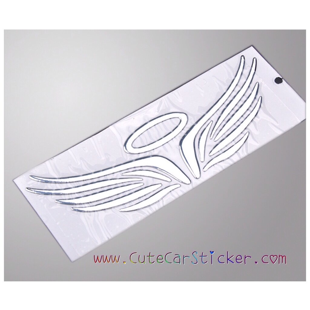 3D Angel Wing Sticker With Car Brand Logo (Silver) | Shopee Malaysia