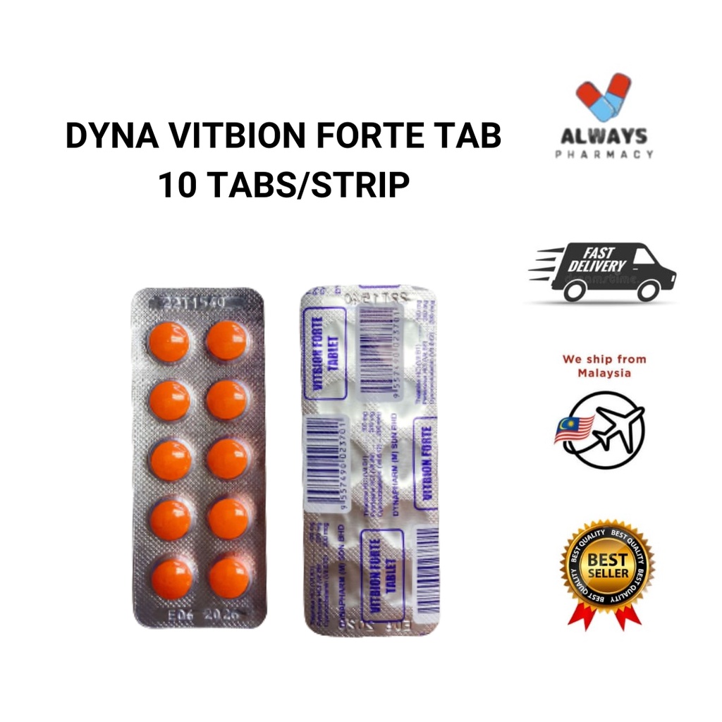 DYNA VITBION FORTE TAB 10TABS/STRIP UNTUK SAKIT SARAF (STRIP) | Shopee ...