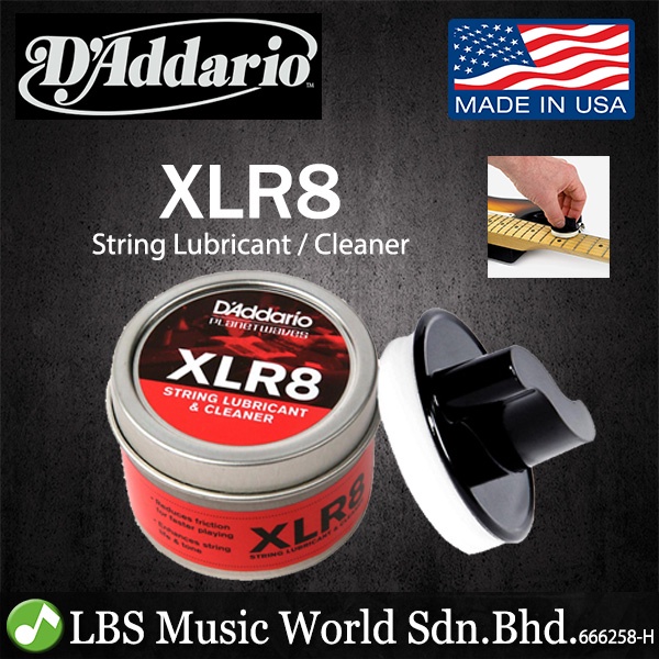 D'Addario XLR8 String Lubricant & Cleaner for Guitar Daddario (XLR 8 ...