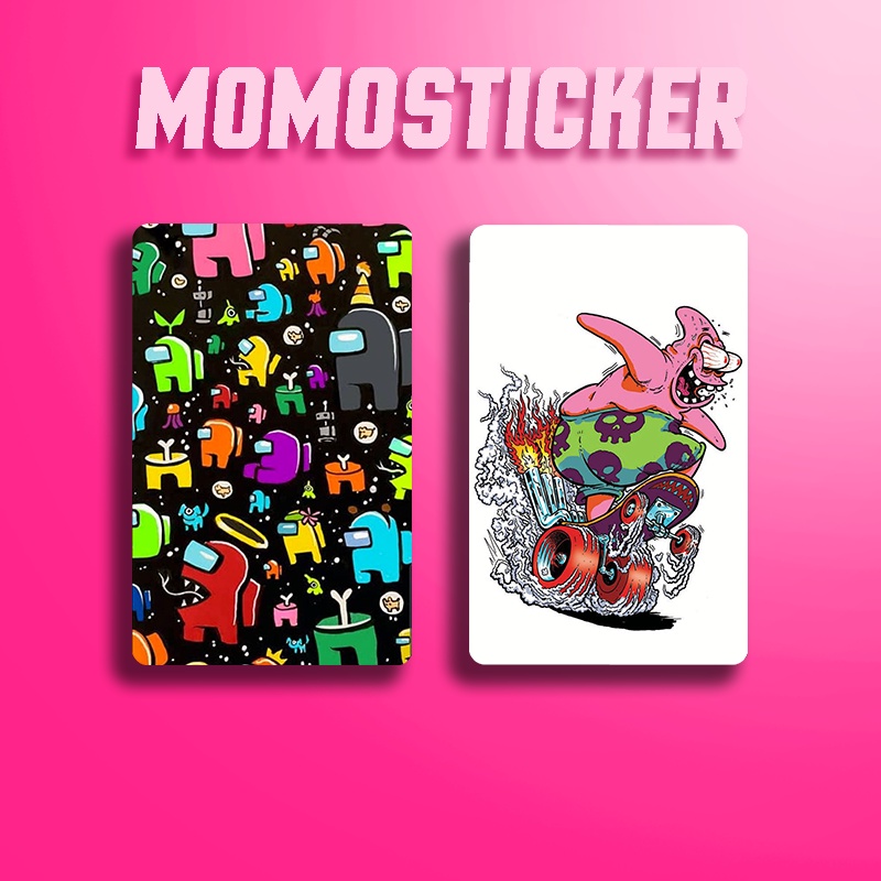 SPONGE BOB / AMONG US / Touch N Go Sticker / ATM Sticker / Bank Card ...