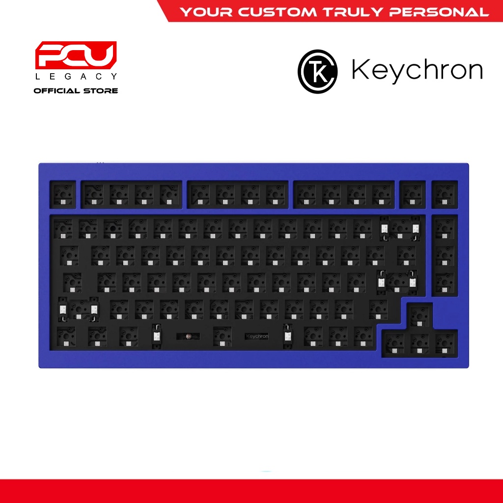 Keychron Q1 Hot-Swap RGB Barebone Mechanical Keyboard - Navy Blue ...