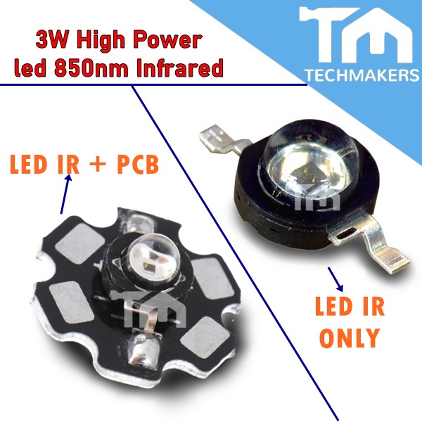 3W 3Watt SMD SMT Chip / Module High Power LED 850nm Infrared LED IR for ...