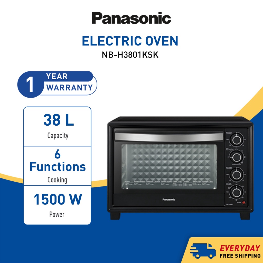 Panasonic Nb-H3801 38L Compact Electric Oven Nb-H3801Ksk Wide ...