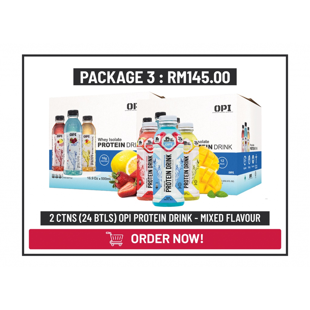 OPTASTAR PROTEIN INDUSTRIES Whey Isolate Protein Drink 2 Cartons (24 ...