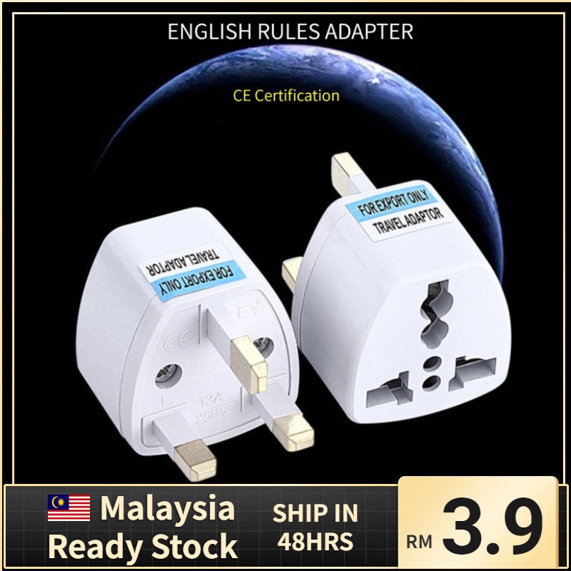 3 Pin Conversion Plug Universal Adapter British Socket Adapter Plug ...